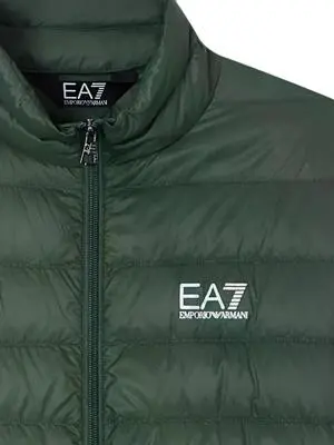 EA7 Logo-print Quilted Jacket