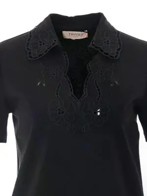 TWINSET Embroidered Detail V-neck Mini Dress
