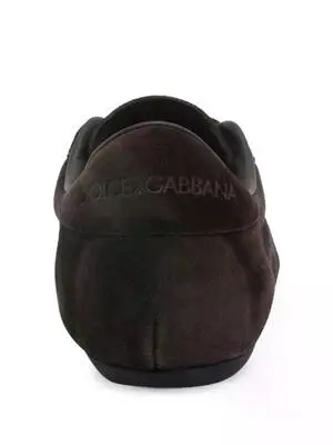 Dolce & Gabbana Logo Plaque Calf Suede Sneakers