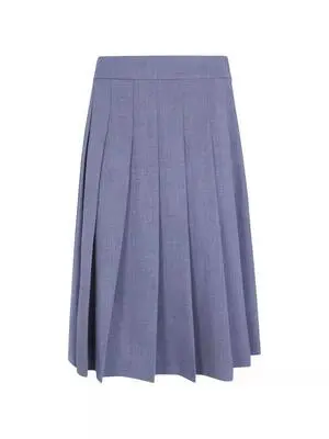 DRHOPE Pleated Midi Skirt - Grey