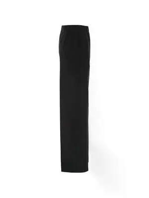 Herno Flannel-effect Knitted-trim Trousers