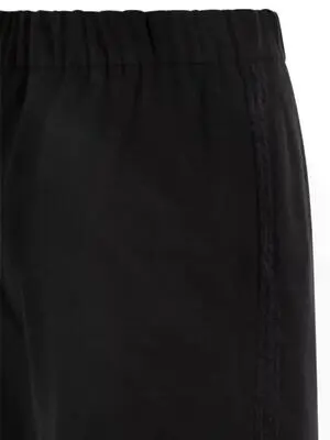 Herno Flannel-effect Knitted-trim Trousers