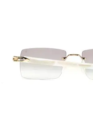 Cartier Rimless Rectangle-frame Sunglasses