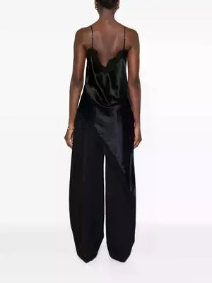 NISSA Lace-trim Asymmetric Top