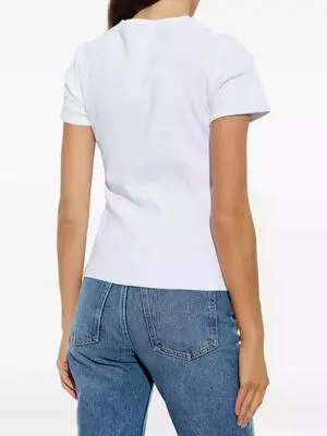Off-White Embroidered-logo Ribbed T-shirt