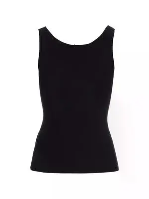 Elisabetta Franchi Ribbed Logo Tank Top