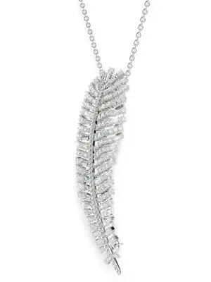 SWAROVSKI Crystal-embellished Feather Motif Necklace
