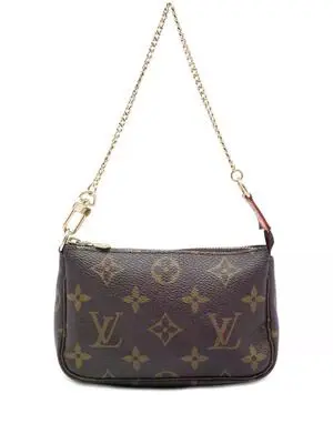 LOUIS VUITTON 2007 Monogram Mini Pochette Accessoires Handbag - Brown