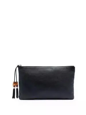 Gucci 2016-2026 Calfskin Bamboo Tassel Clutch Bag - Black