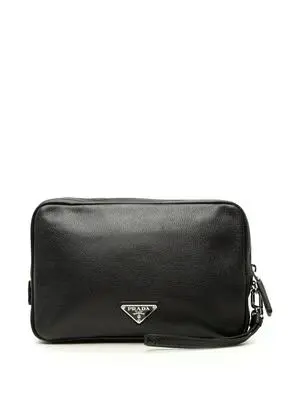 Prada Vitello Daino Wristlet Clutch Bag