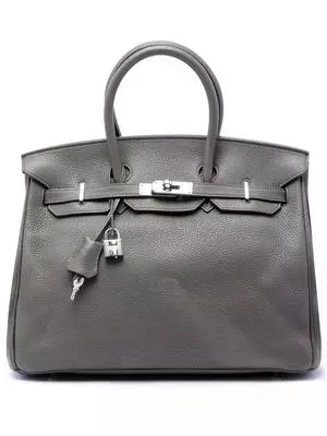 Hermès 2011-2013 Clemence Birkin Retourne 35 Handbag - Grey