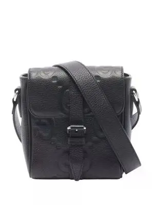 Gucci 2000-2026 Small Jumbo Gg Calfskin Messenger Bag Crossbody Bag - Black