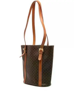 Celine 2000 Macadam Coated Canvas Tote Bag