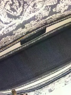 Dior Medium Embroidered Canvas Lady D Lite Satchel - Blue