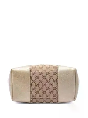 Gucci Gg Canvas Bree Fold Over Tote Satchel - Neutrals