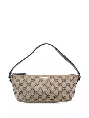 Gucci 2000-2015 Gg Canvas Web Boat Shoulder Bag - Neutrals