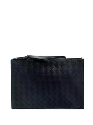 Bottega Veneta 2012-2026 Nappa Intrecciato Clutch Bag - Black