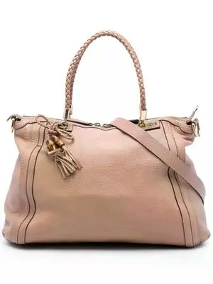 Gucci 2016-2026 Calfskin Bella Convertible Tote Satchel - Brown