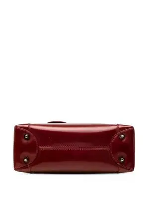Dior Patent Leather Satchel With Pearl Detail