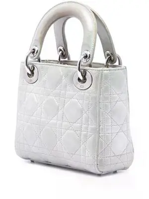 Dior Mini Lady Satchel - Silver