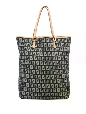 Fendi 2000-2010 Zucchino Canvas Tote Bag - Grey