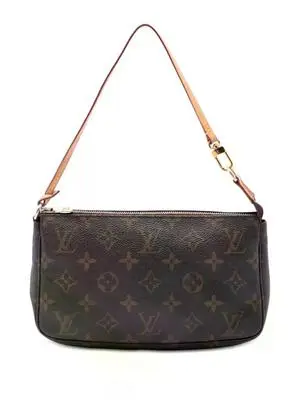 LOUIS VUITTON 2000 Monogram Pochette Accessoires Shoulder Bag - Brown