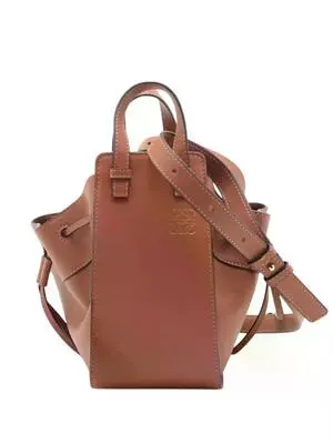 Loewe 2016-2019 Mini Leather Drawstring Hammock Bag Satchel - Brown