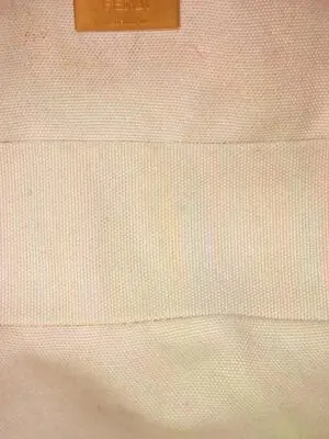 Fendi Zucca Embroidered Canvas Baguette Satchel