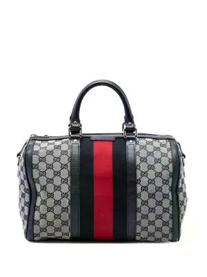 Gucci 2016-2026 Medium Gg Canvas Web Joy Boston Bag Satchel - Neutrals