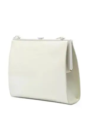 Saint Laurent Vinyl Shoulder Bag - White
