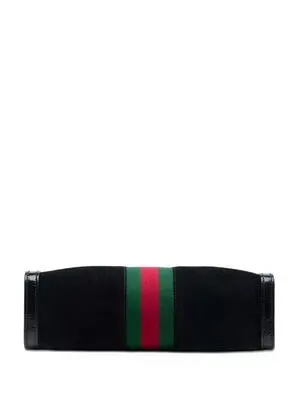 Gucci Ophidia Small Suede Web Chain Crossbody Bag - Black