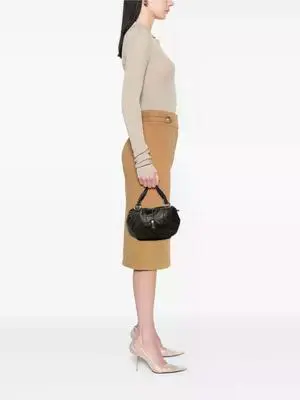 Celine 2008 Calfskin Pleated Bittersweet Hobo Bag