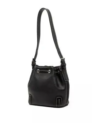Burberry 2000-2010 Leather Drawstring Bucket Bag