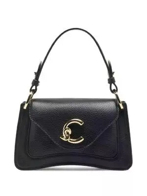 COCCINELLE Mini Logo-plaque Pebbled-leather Tote Bag - Black