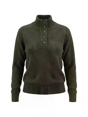 NILI LOTAN Button-placket High-neck Sweater