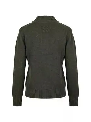 NILI LOTAN Button-placket High-neck Sweater