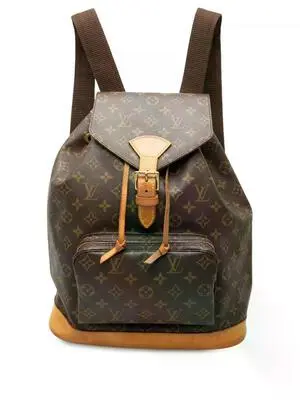 LOUIS VUITTON 1996 Monogram Montsouris Gm Backpack - Brown