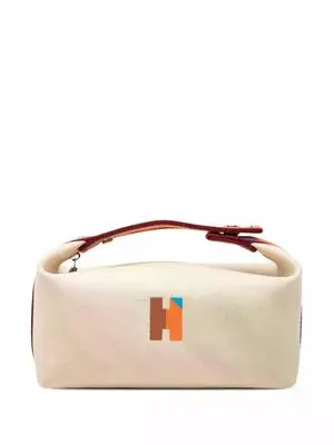 Hermès Toile Bride A Brac Pavillon Case Vanity Bag - Brown