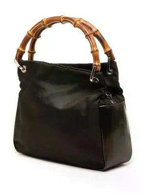 Gucci Nylon Bamboo Handbag