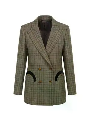 BLAZÉ MILANO Checked Double-breasted Blazer