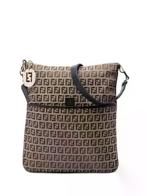 Fendi 2000-2010 Zucchino Canvas Crossbody Bag - Neutrals
