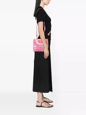 Dior 2022 Medium Embroidered Canvas Toile De Jouy Lady D Lite Satchel - Pink