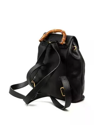 Gucci 20th Century Calfskin Bamboo Backpack