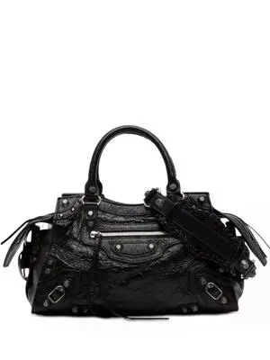 Balenciaga 2010 Lambskin Motocross Neo Cagole City Satchel - Black