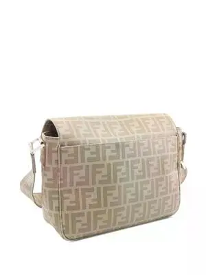 Fendi 2000-2026 Zucca Coated Canvas Crossbody Bag - Neutrals