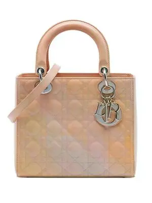 Dior Patent Cannage Lady Satchel - Brown