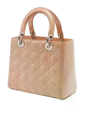 Dior Patent Cannage Lady Satchel - Brown