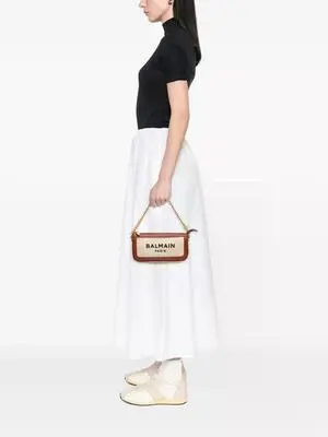 Balmain Mini Canvas B Army Logo Satchel - Neutrals