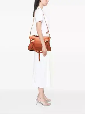 Chloé 2013 Medium Leather Marcie Satchel - Orange