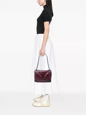 Saint Laurent Medium Crinkled Calfskin Niki Shoulder Bag - Red